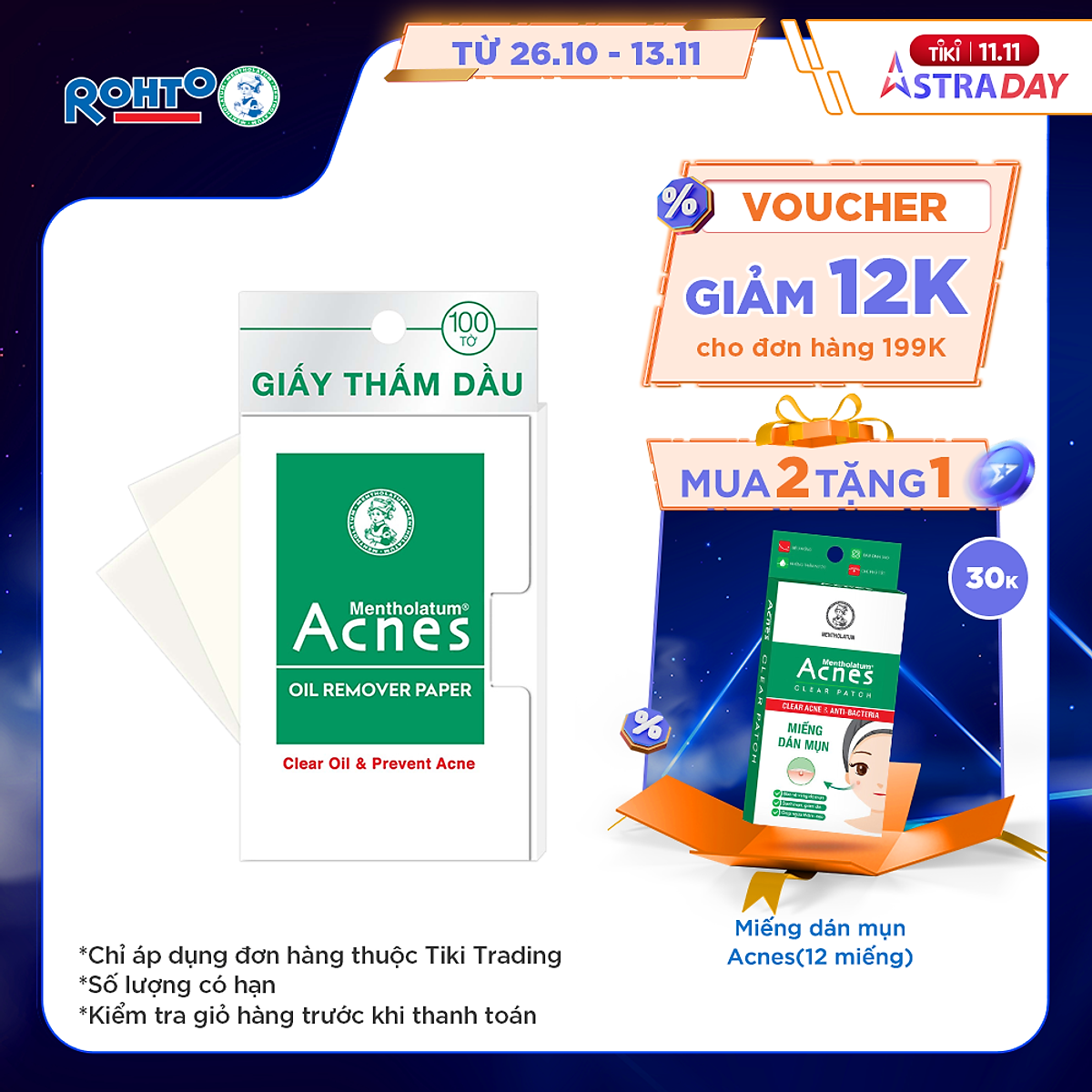 Thương hiệu: Acnes Giấy Thấm Dầu Acnes Oil Remover Paper (100 Tờ) 29. ...